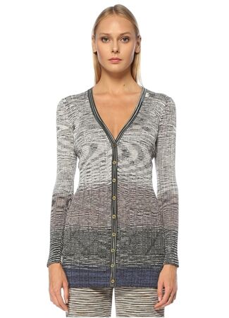Missoni Kadın Gri V Yakalı Hırka 40 IT