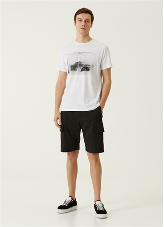 Academia Erkek Siyah Beli Kordonlu Kargo Bermuda 44 IT