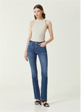 Frame Denim Kadın Le Mini Boot Mavi Jean Pantolon 23 Us Frame Denim Kadın Le Mini Boot Mavi Jean Pantolon 23 Us
