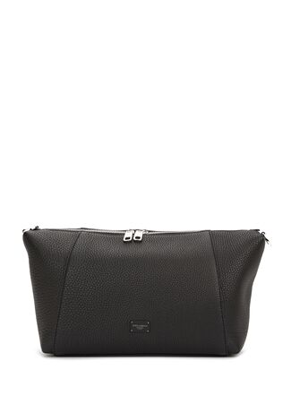 Dolce&Gabbana Erkek Siyah Dokulu Deri Omuz Çantası EU