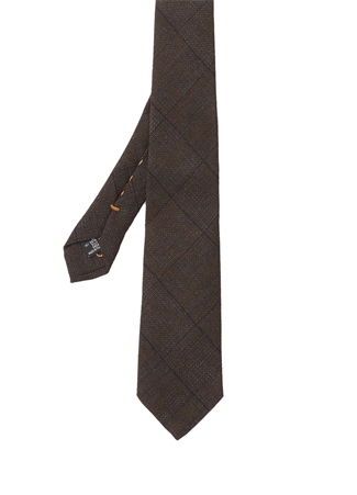 Pal Zileri Erkek Kahverengi Desenli Yün Kravat Eu