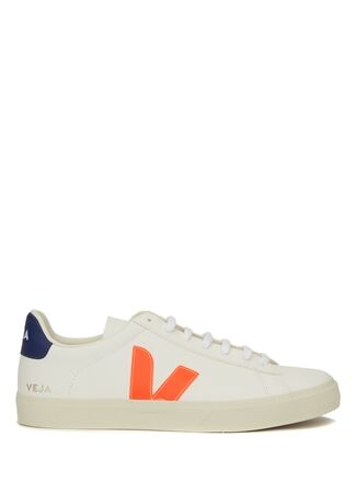 Veja Erkek Beyaz Logolu Deri Sneaker 40 EU