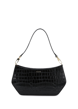 Beymen Kadın Aden Siyah Krokodilli Deri Omuz Çantası EU