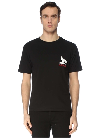 Cult of Cuddle Erkek Alpha Siyah Bisiklet Yaka T-shirt S EU