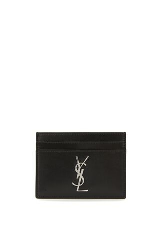 Erkek Siyah Logolu Deri Kartlık EU