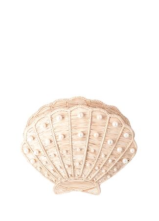 Mercedes Salazar Bej İstiridye Formlu İncili Vazo