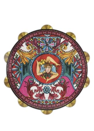 Baci Milano Tamburello Sicily Büyük Boy Kesme Tahtası Çok Renkli