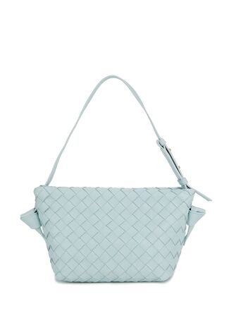 Bottega Veneta Kadın Tie Mavi Deri Çanta EU