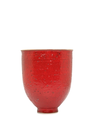 Atilla Çakır Kırmızı Desenli Derin Kase Çok Renkli