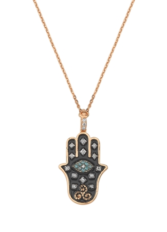 Bee Goddess Kadın Hamsa Altın Rengi Kolye Pembe EU Bee Goddess Kadın Hamsa Altın Rengi Kolye Pembe EU