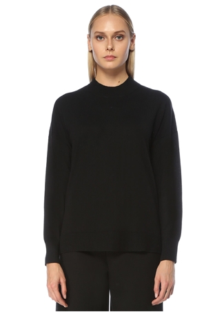 Tru Kadın Siyah Dik Yaka Merino Kazak S/M EU Tru Kadın Siyah Dik Yaka Merino Kazak S/M EU