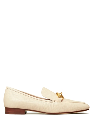 Tory Burch Kadın Krem Gold Deri Loafer Bej 6 US Tory Burch Kadın Krem Gold Deri Loafer Bej 6 US