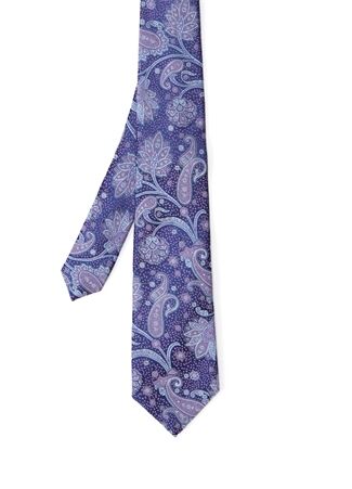 Canali Erkek Colorblocked Şal Desenli İpek Kravat EU Canali Erkek Colorblocked Şal Desenli İpek Kravat EU