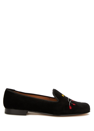 Stubbs&Wootton Kadın Siyah Nakış Detaylı Loafer 36 EU Stubbs&Wootton Kadın Siyah Nakış Detaylı Loafer 36 EU
