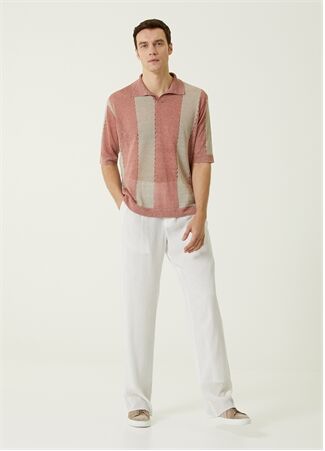 Emporio Armani Erkek Beyaz Dokulu Pilili Pantolon 50 IT Emporio Armani Erkek Beyaz Dokulu Pilili Pantolon 50 IT