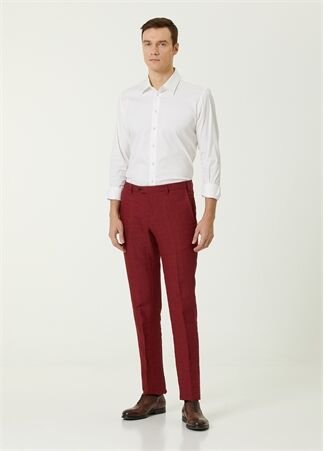 Pal Zileri Erkek Kiremit Yün Pantolon 48 IT