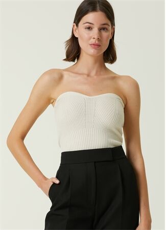 Loulou Studio Kadın Cedros Ekru Straplez Yün Triko Bej M EU Loulou Studio Kadın Cedros Ekru Straplez Yün Triko Bej M EU