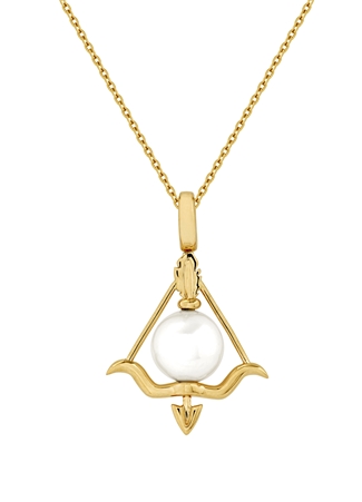 Collection-Stephen Webster Kadın Yay Formlu İncili Altın Rengi Kolye EU Collection-Stephen Webster Kadın Yay Formlu İncili Altın Rengi Kolye EU