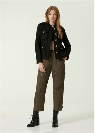 Network Kadın Regular Fit Haki Pantolon 32 EU