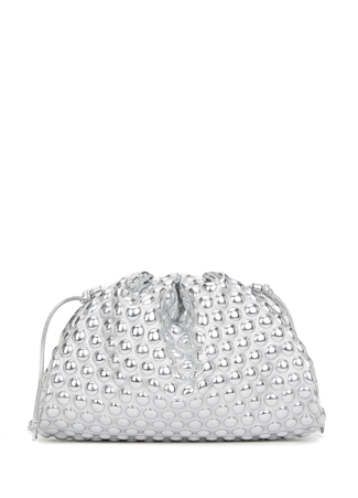 Bottega Veneta Kadın Mini Pouch Silver Omuz Çantası Gri Eu Bottega Veneta Kadın Mini Pouch Silver Omuz Çantası Gri Eu