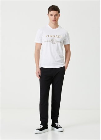 Versace Jeans Couture Erkek Siyah Logo Baskılı Jogger Eşofman M EU Versace Jeans Couture Erkek Siyah Logo Baskılı Jogger Eşofman M EU