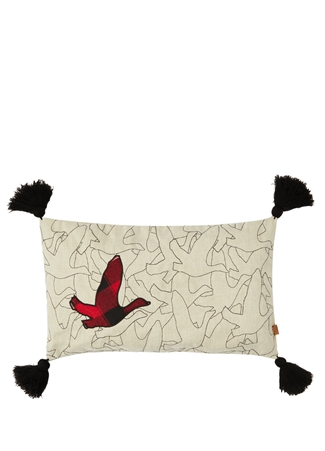 Beymen Club Vizon Kuş Nakışlı 40x65 cm Yastık Kılıfı Gri Beymen Club Vizon Kuş Nakışlı 40x65 cm Yastık Kılıfı Gri