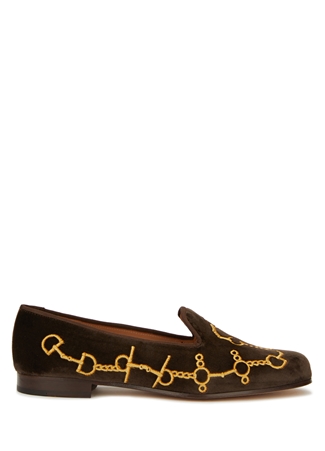 Stubbs&Wootton Kadın Kahverengi Nakış Detaylı Loafer 36 EU Stubbs&Wootton Kadın Kahverengi Nakış Detaylı Loafer 36 EU
