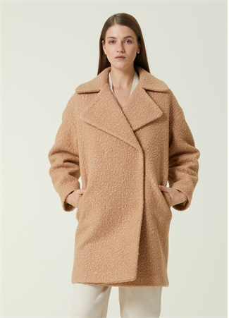 Beymen Club Kadın Oversize Camel Kruvaze Peluş Kaban Kahverengi XS Beymen Club Kadın Oversize Camel Kruvaze Peluş Kaban Kahverengi XS