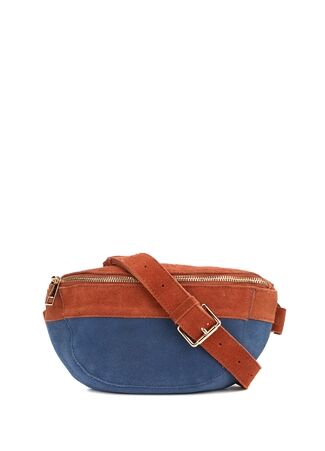 Wild Kadın Lacivert Deri Bel Çantası EU