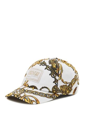Versace Jeans Couture Kadın Beyaz Logo Detaylı Şapka EU Versace Jeans Couture Kadın Beyaz Logo Detaylı Şapka EU