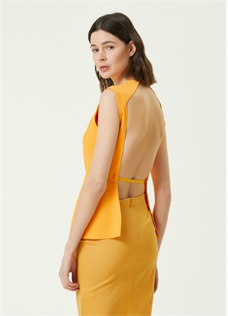 Jacquemus Kadın Doce Turuncu Sırt Dekolteli Bluz 36 FR