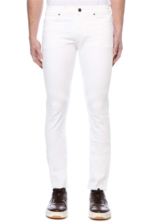 7 For All Mankind Erkek Slim Fit Ronny Beyaz Jean Pantolon 30 US
