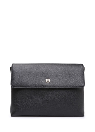 Beymen Hediye Kadın Siyah Logolu Deri El Portföyü EU