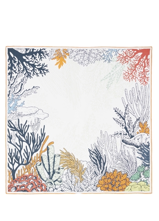 Beymen Kadın Floral Seaweed 90x90 cm Twill İpek Eşarp Turuncu EU Beymen Kadın Floral Seaweed 90x90 cm Twill İpek Eşarp Turuncu EU