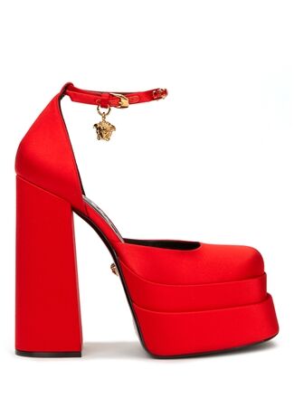Versace Kadın Kırmızı Taş Detaylı Topuklu Ayakkabı 36.5 EU