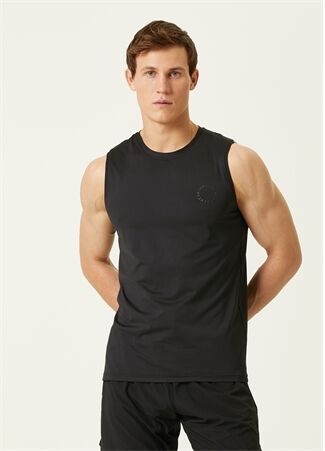 Ubahn Erkek Siyah Logolu Kolsuz T-shirt S EU