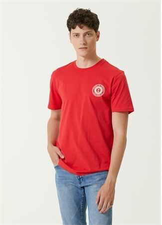 Hummel Hive Erkek Michael Kırmızı Logolu Organik Pamuk T-shirt S EU