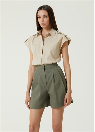 Academia Kadın Bej Apolet Detaylı Kargo Bluz 36 Academia Kadın Bej Apolet Detaylı Kargo Bluz 36