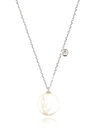 Lulu Jewelery Kadın İncili Gümüş Rengi Kolye Gri EU Lulu Jewelery Kadın İncili Gümüş Rengi Kolye Gri EU