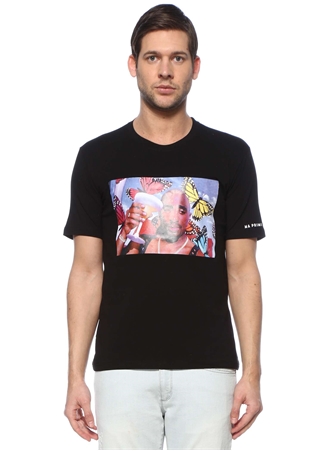 Ma Primi Giovani Erkek Cheers 2pac Siyah Basic T-shirt S EU