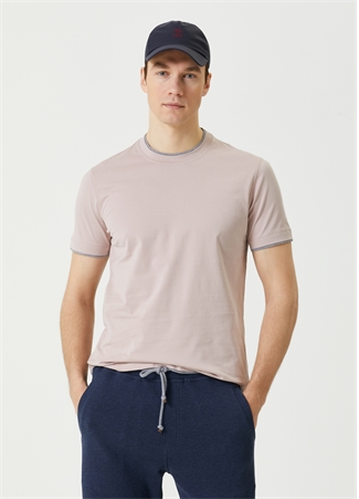 Brunello Cucinelli Erkek Pembe T-shirt 54 IT