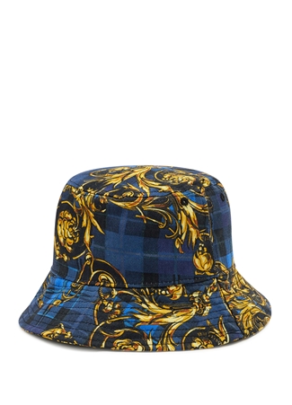 Versace Jeans Couture Kadın Mavi Gold Desenli Şapka S EU Versace Jeans Couture Kadın Mavi Gold Desenli Şapka S EU