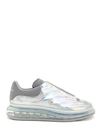 Alexander Mcqueen Erkek Silver Logolu Parlak Dokulu Sneaker Gri 40.5 Eu Alexander Mcqueen Erkek Silver Logolu Parlak Dokulu Sneaker Gri 40.5 Eu