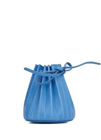 Mansur Gavriel Kadın Baby Pleated Mavi Büzgülü Çanta EU Mansur Gavriel Kadın Baby Pleated Mavi Büzgülü Çanta EU