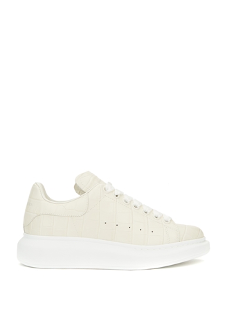 Alexander McQueen Kadın Oversize Beyaz Logolu Deri Sneaker 37.5 EU Alexander McQueen Kadın Oversize Beyaz Logolu Deri Sneaker 37.5 EU