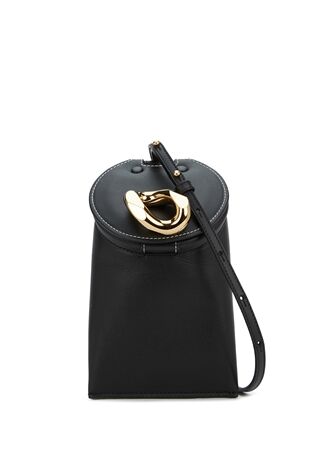 Jw Anderson Kadın Siyah Deri Omuz Çantası EU