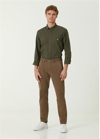 Beymen Club Erkek Slim Fit Kahverengi Spor Pantolon 46
