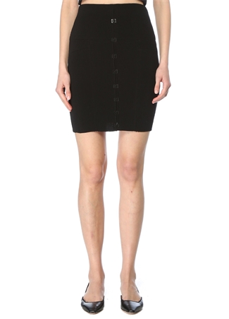Etty & Jacques Kadın June Siyah Mini Triko Etek M EU