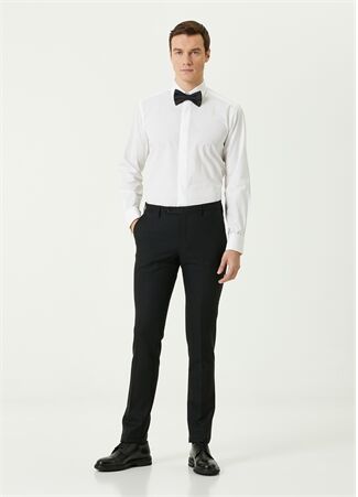 Rota Erkek Siyah Yün Pantolon 48 IT