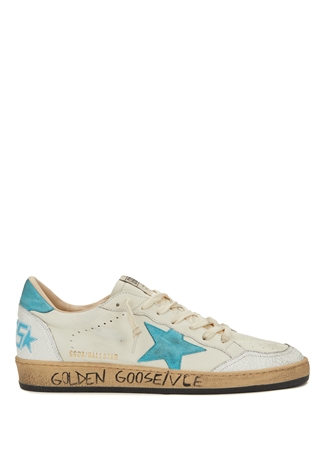Golden Goose Erkek Ballstar Beyaz Turkuaz Sneaker 42 EU Golden Goose Erkek Ballstar Beyaz Turkuaz Sneaker 42 EU